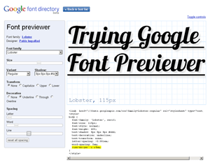 Trying Google Font Previewer — Adrian Roselli